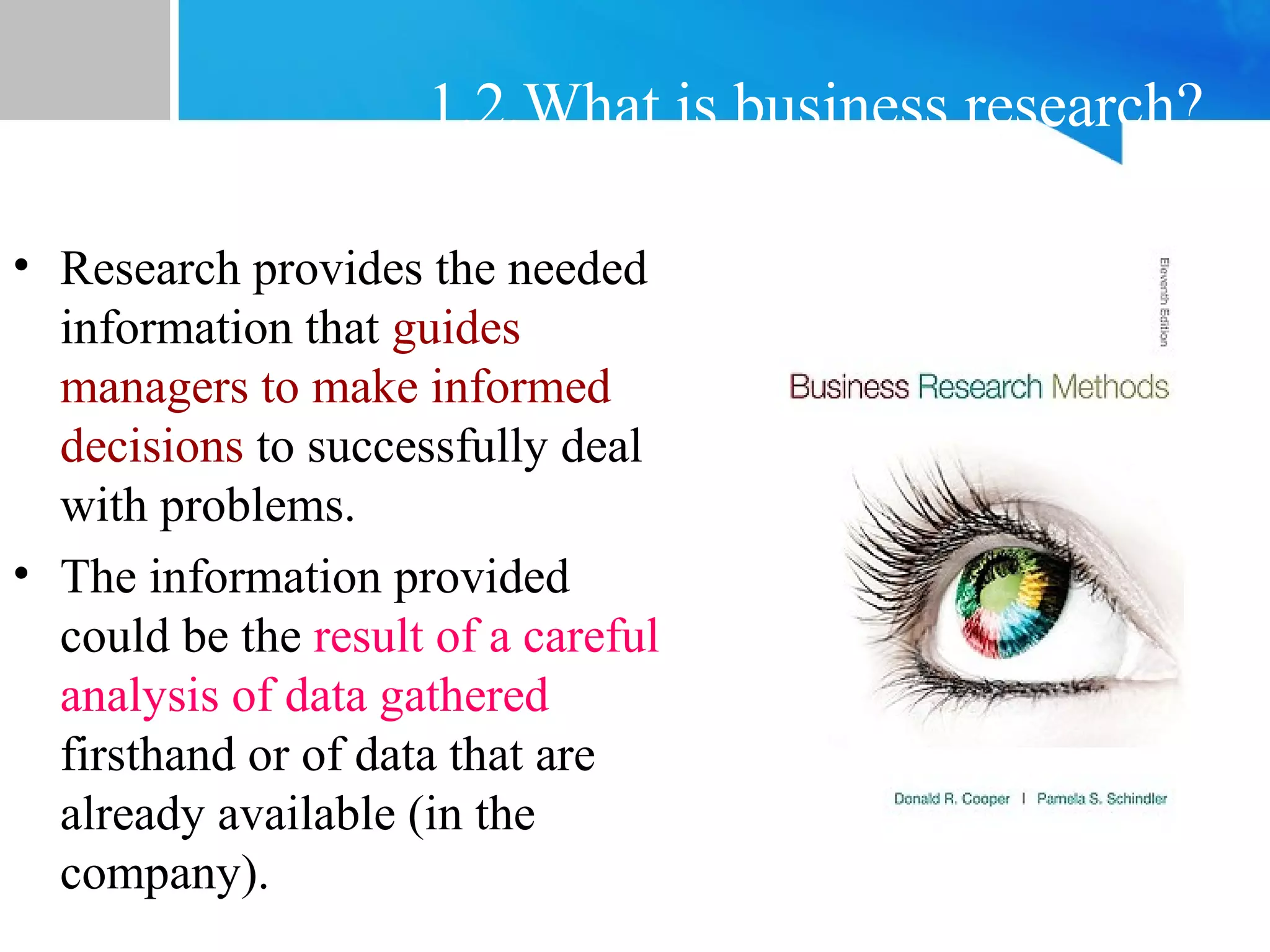 1st Chapter Business Research Method. | PPT