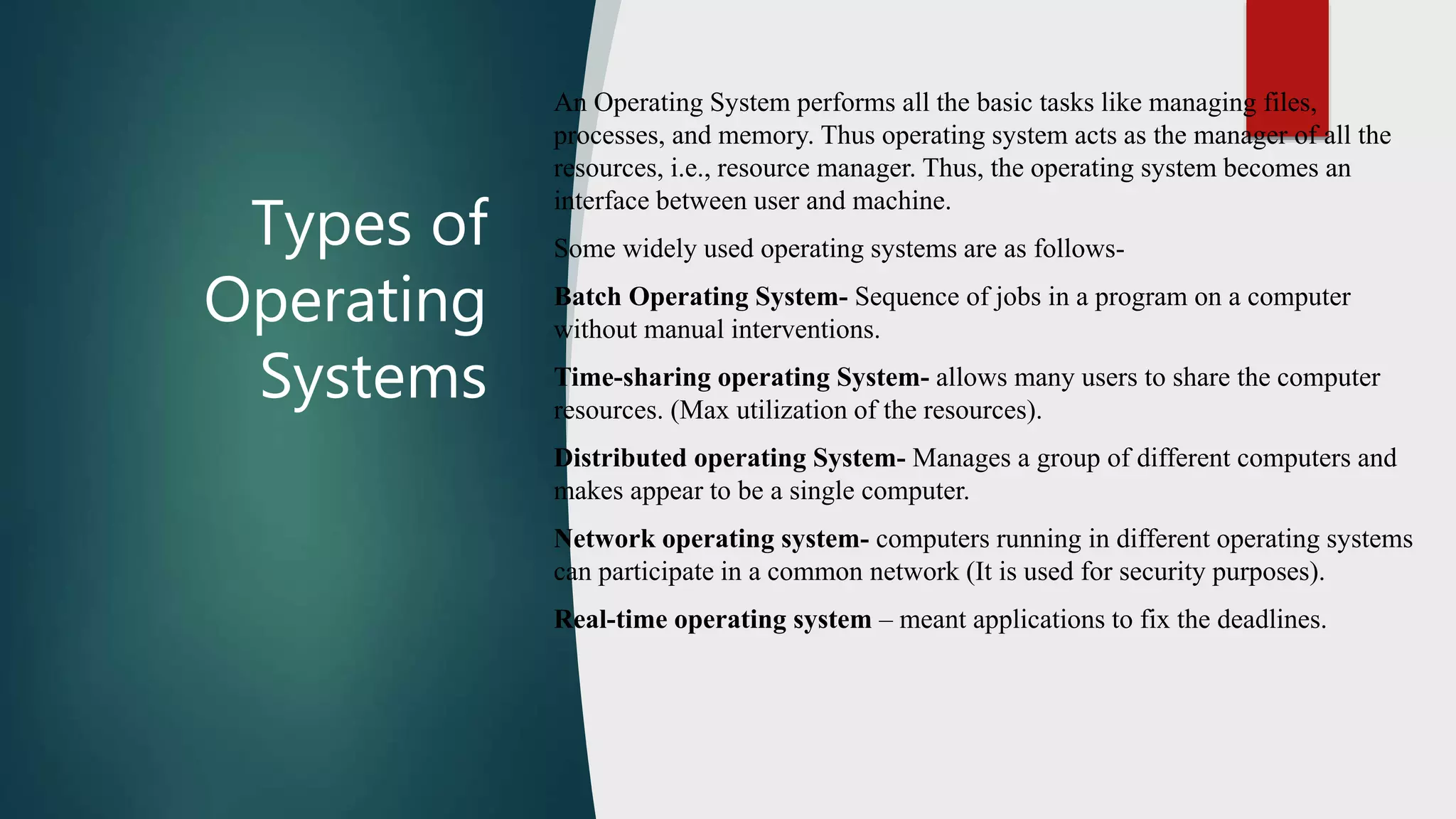 Chapter 1 Introduction To Operating System Concepts Pptx Operating Systems Computer