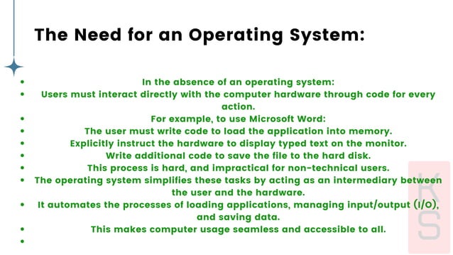 what is operating system types and there works | PPT