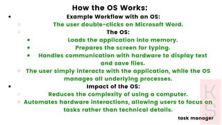 what is operating system types and there works | PPT