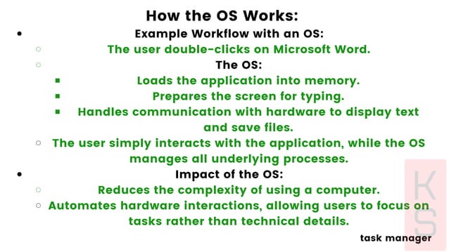 what is operating system types and there works | PPT