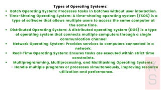what is operating system types and there works | PPT