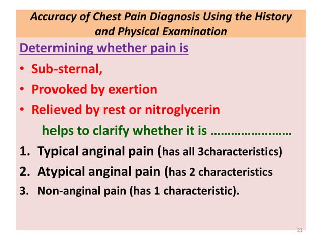 Chest Pain- Differential Diagnosis | PPT