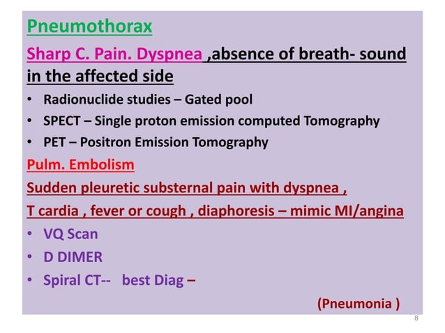 Chest Pain- Differential Diagnosis | PPTX