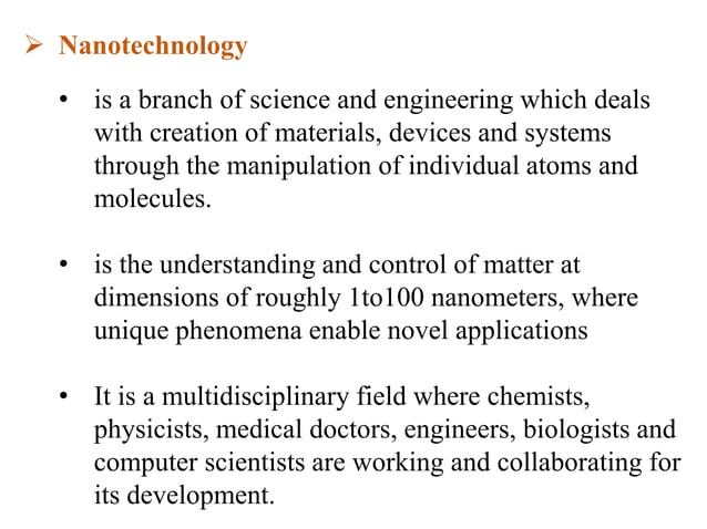Introduction to nano materials for Engineering students | PPT