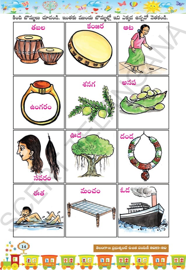 1st class telugu notes of Telugu with images | PDF
