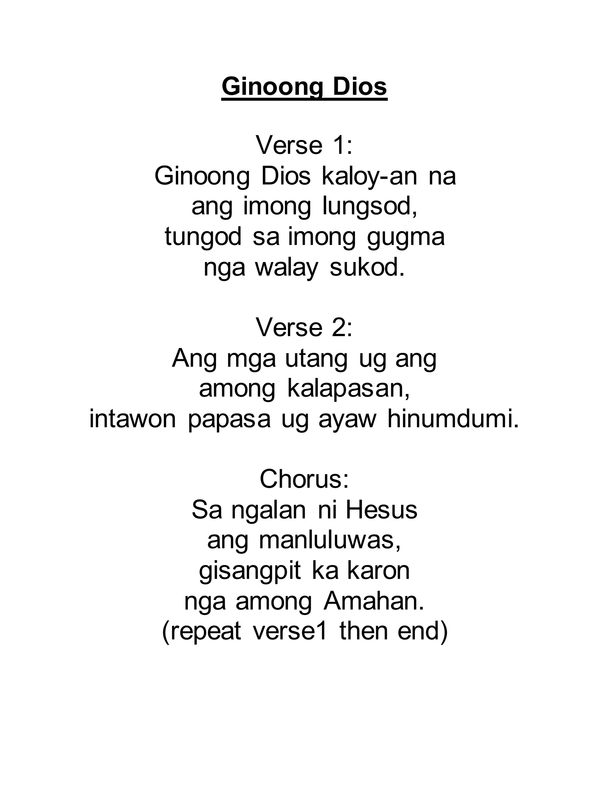 1 st communion mass songs copy | DOCX