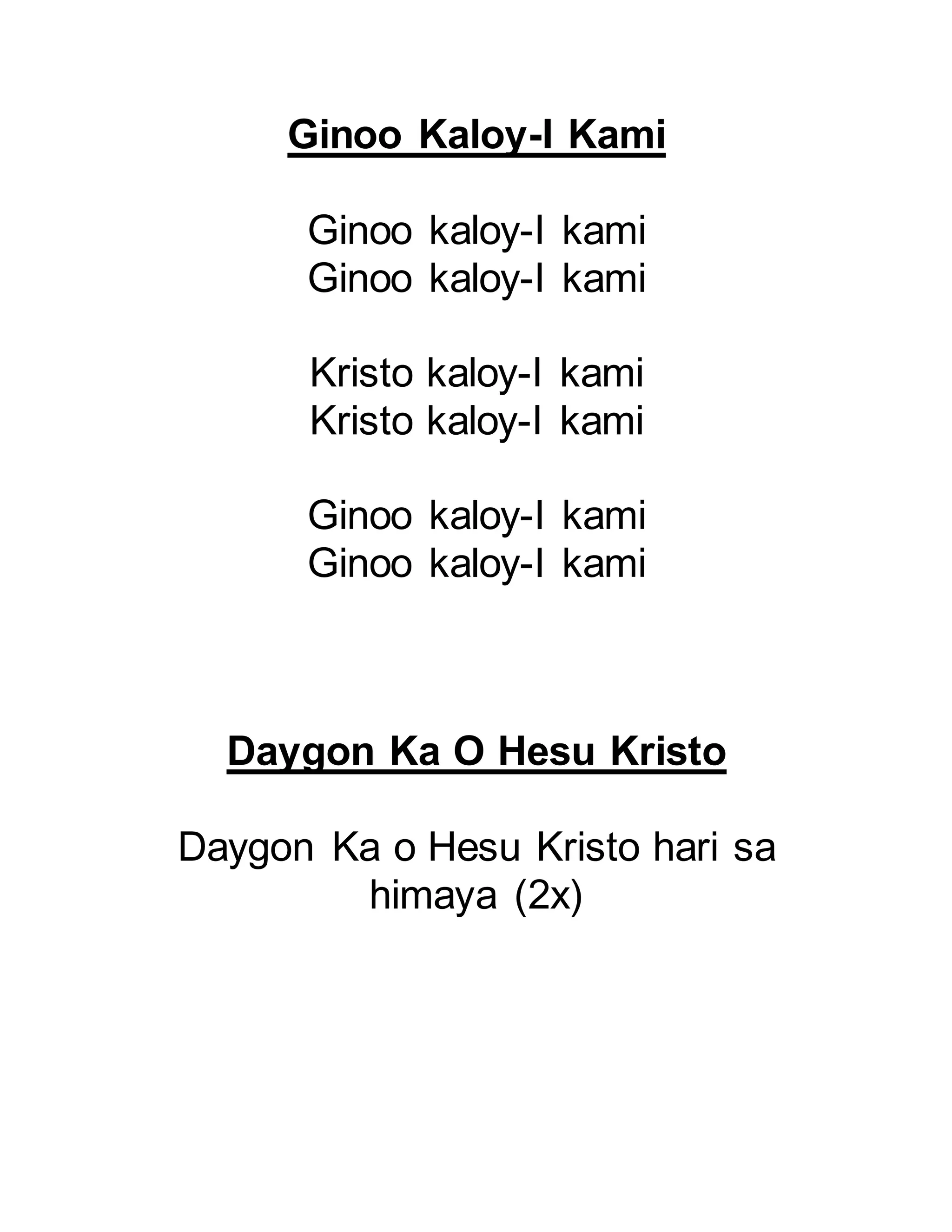 1 st communion mass songs copy | DOCX