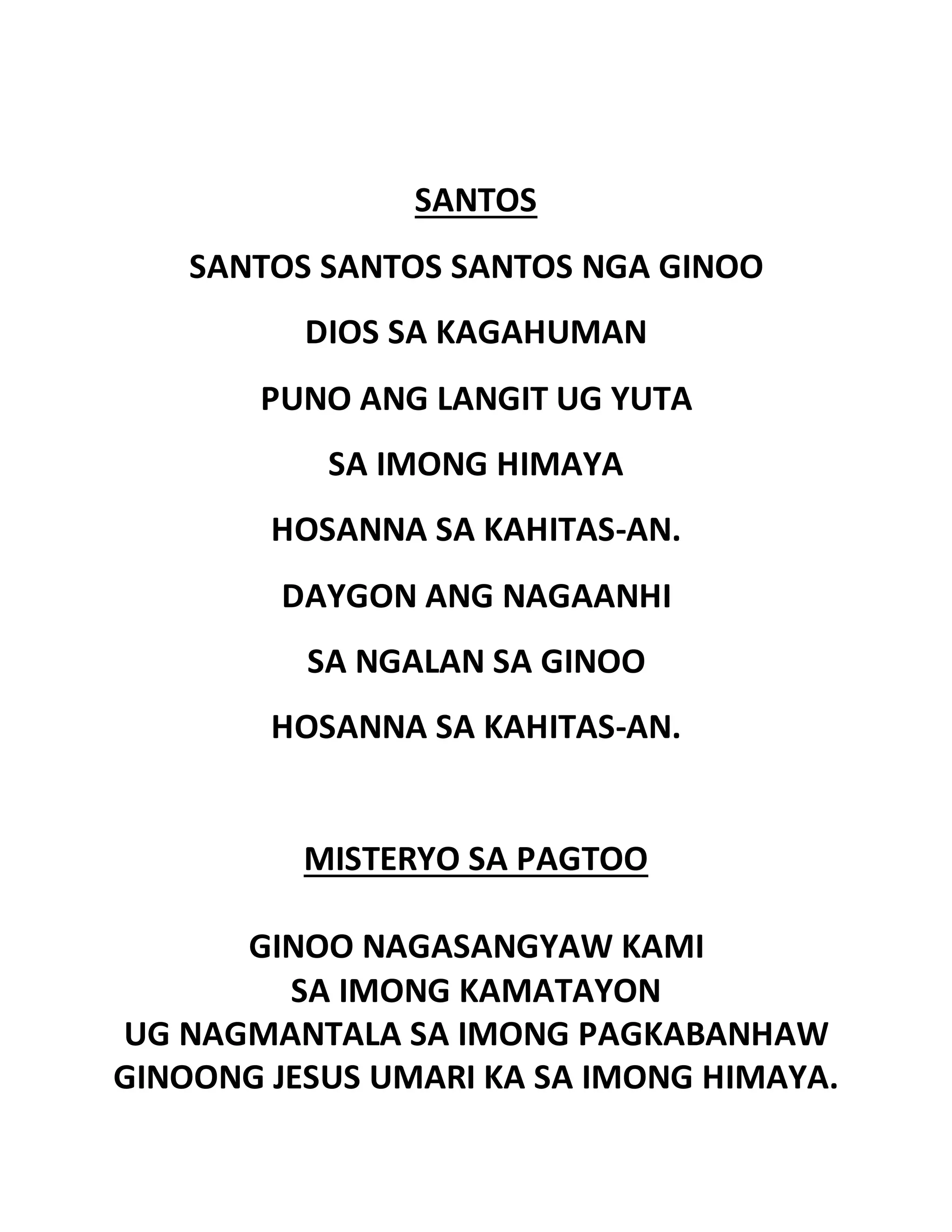 1 st communion mass songs copy | DOCX