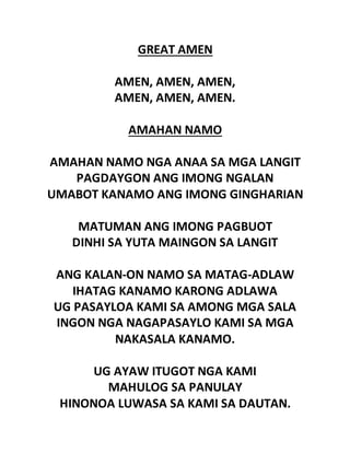 1 st communion mass songs copy | DOCX