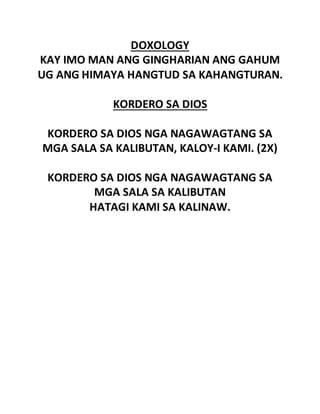 1 st communion mass songs copy | DOCX
