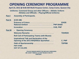 1 st coordinating conference for 2012 nhq_ns_us sportsfest | PPT