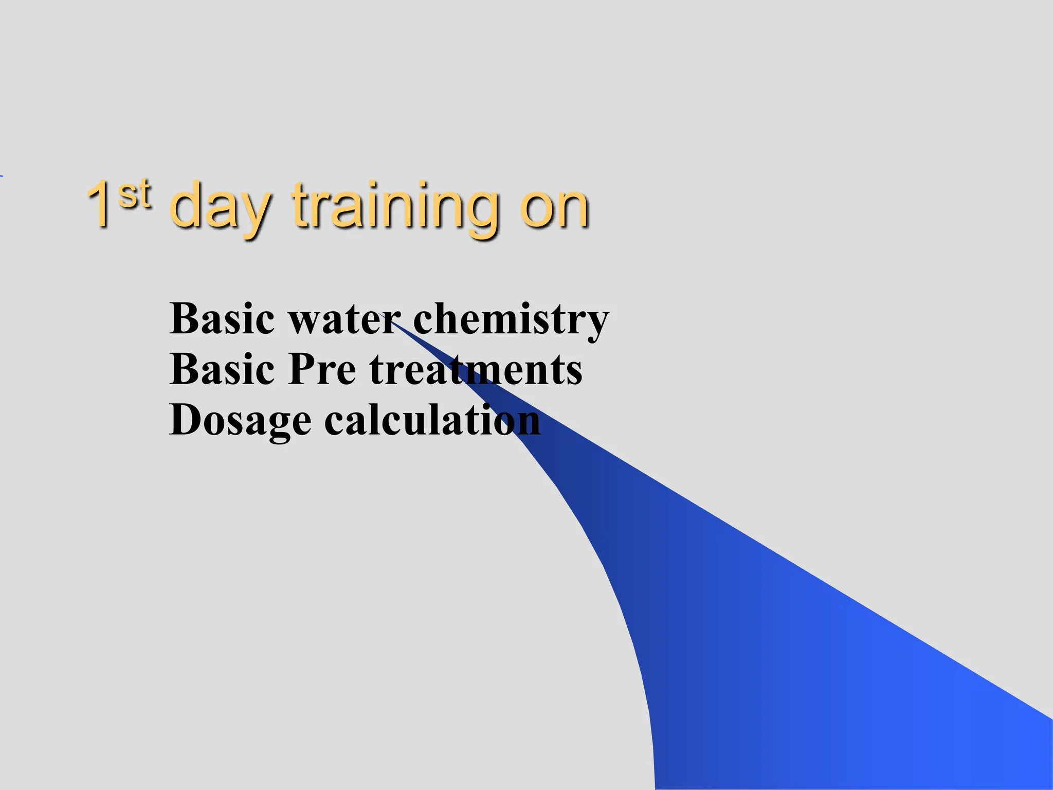 Water Treatment Basic process discription | PPT