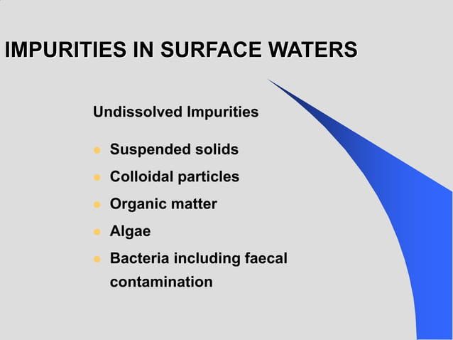 Water Treatment Basic process discription | PPT | Free Download