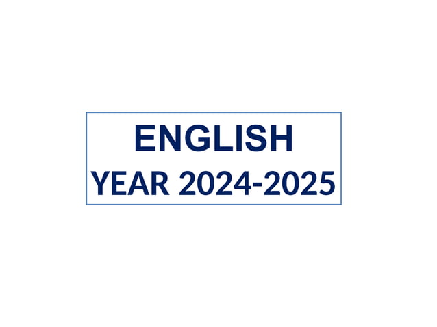 Presentation for your first day of English Class | PPT