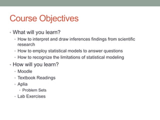 Behavioral Statistics Intro lecture | PDF