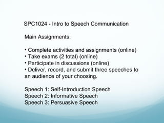 SPC1024 Course Information | PPT