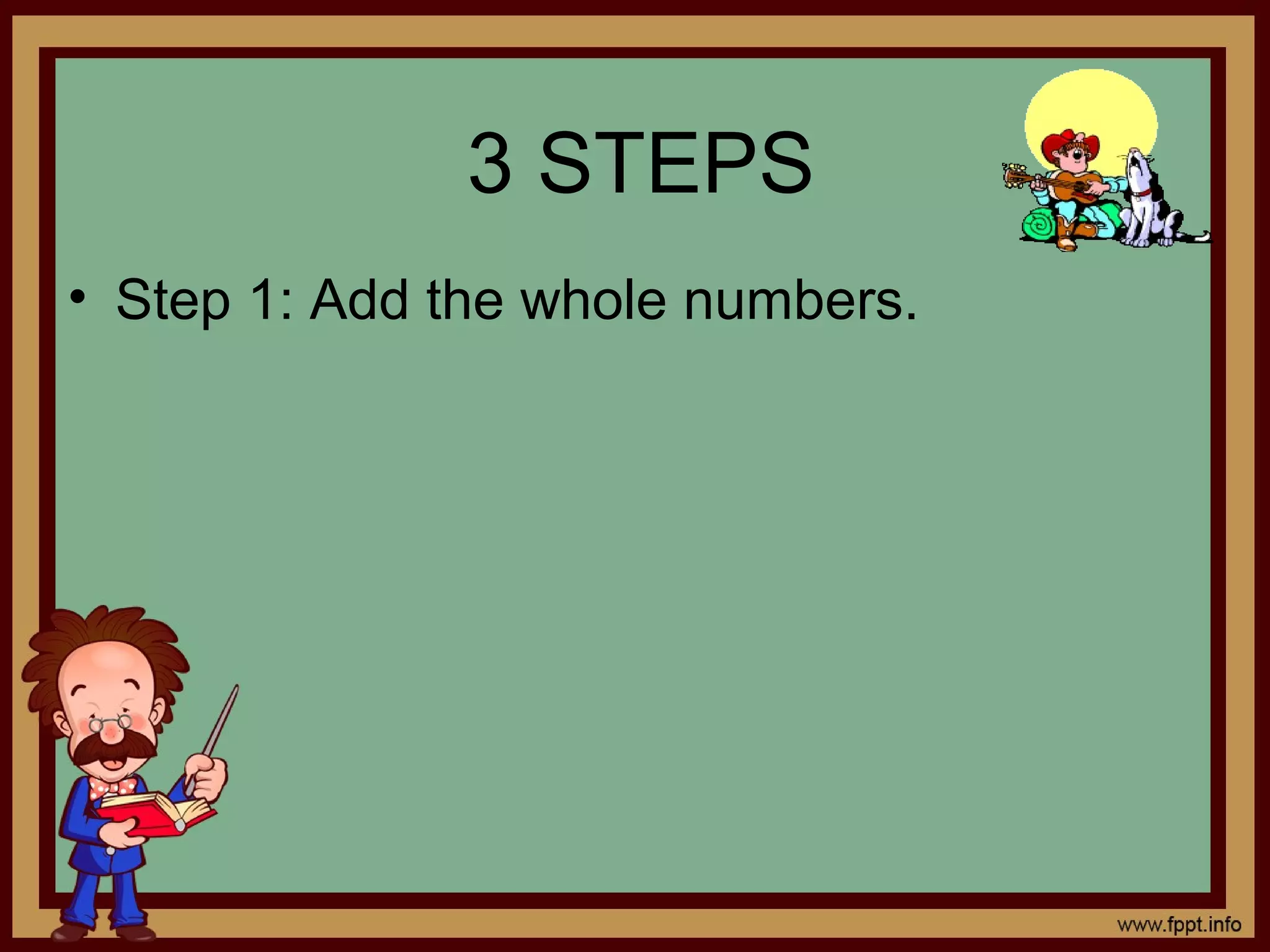 Adding Mixed Fractions with Regrouping | PPT