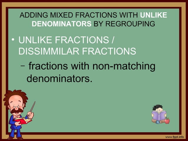 Adding Mixed Fractions with Regrouping | PPT