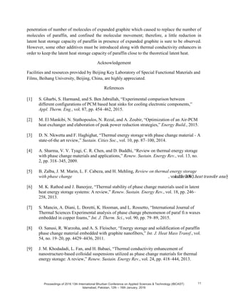 Expanded graphite as thermal conductivity enhancer for paraffin wax ...