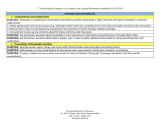 1st Grade CCGPS: ELA | PPT