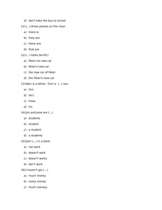 1st english test | PDF