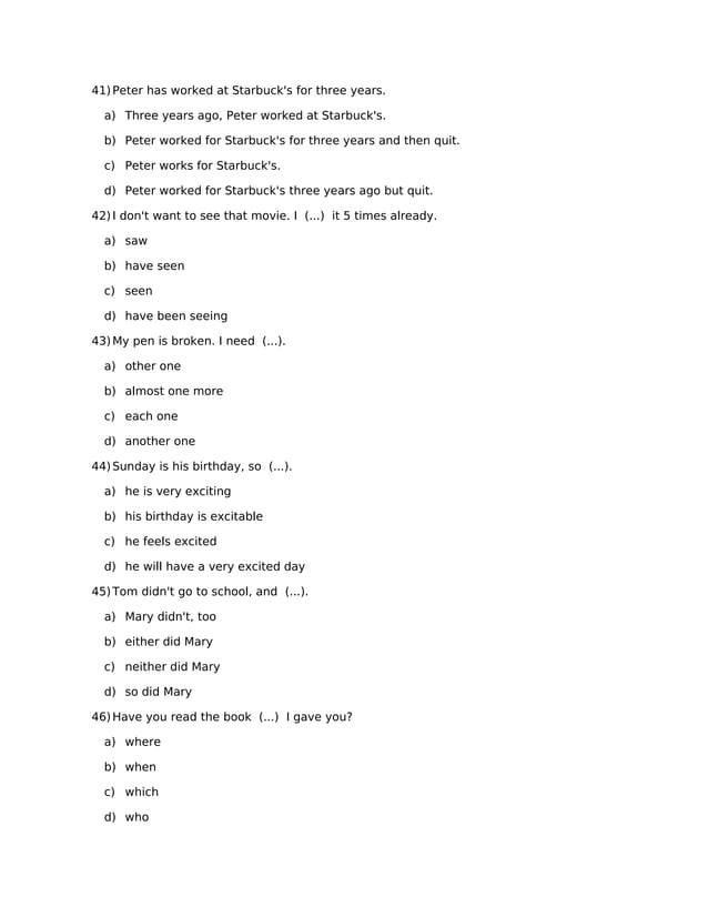 1st english test | PDF