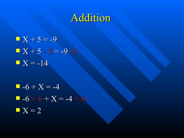 1 step equations | PPT