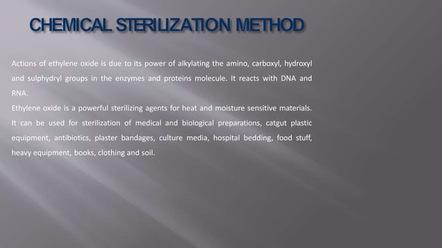 Study of principle, procedure, merits, demerits and applications of physical, chemical gaseous ...