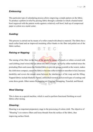 Textile Finishing & chemicals | PDF | Needlework | Arts and Crafts