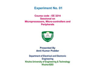 Micro-processor, Micro-controller and Peripherals | PPT