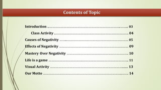 Presentation on Negativity | PPTX