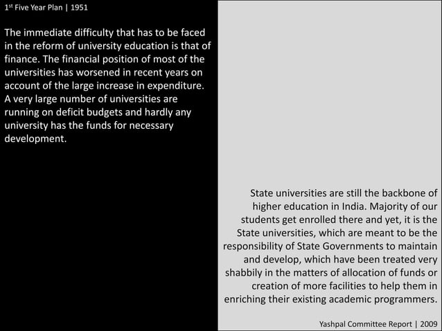 1st five year plan vs yashpal report | PPTX