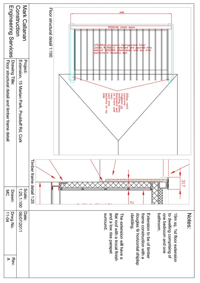 1st flr struct detail and timber frame detail | PDF | Woodworking ...
