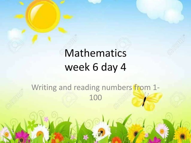 1st Grading- reading and writing numbers into numerals 1-100math week 6 ...