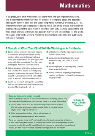 1st grade--Parent's Guide to Student Success | PDF