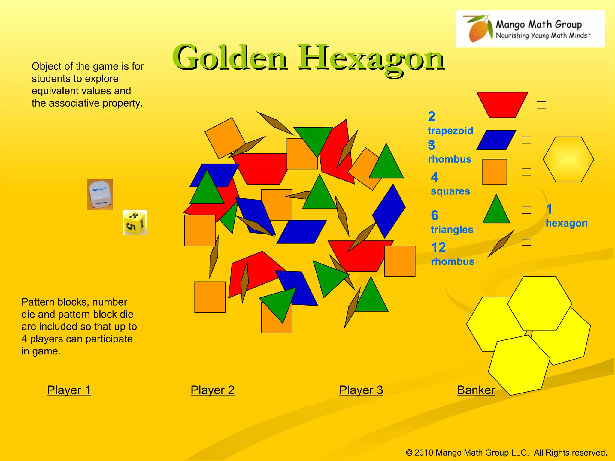 1st Grade Math Activity: Golden Hexagon (Algebra) | PPT