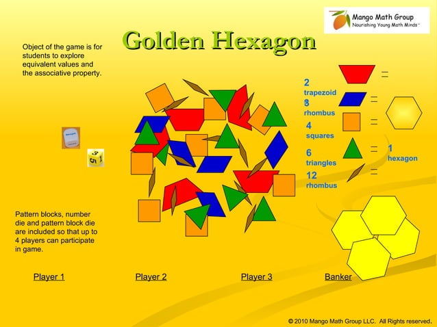1st Grade Math Activity: Golden Hexagon (Algebra) | PPT