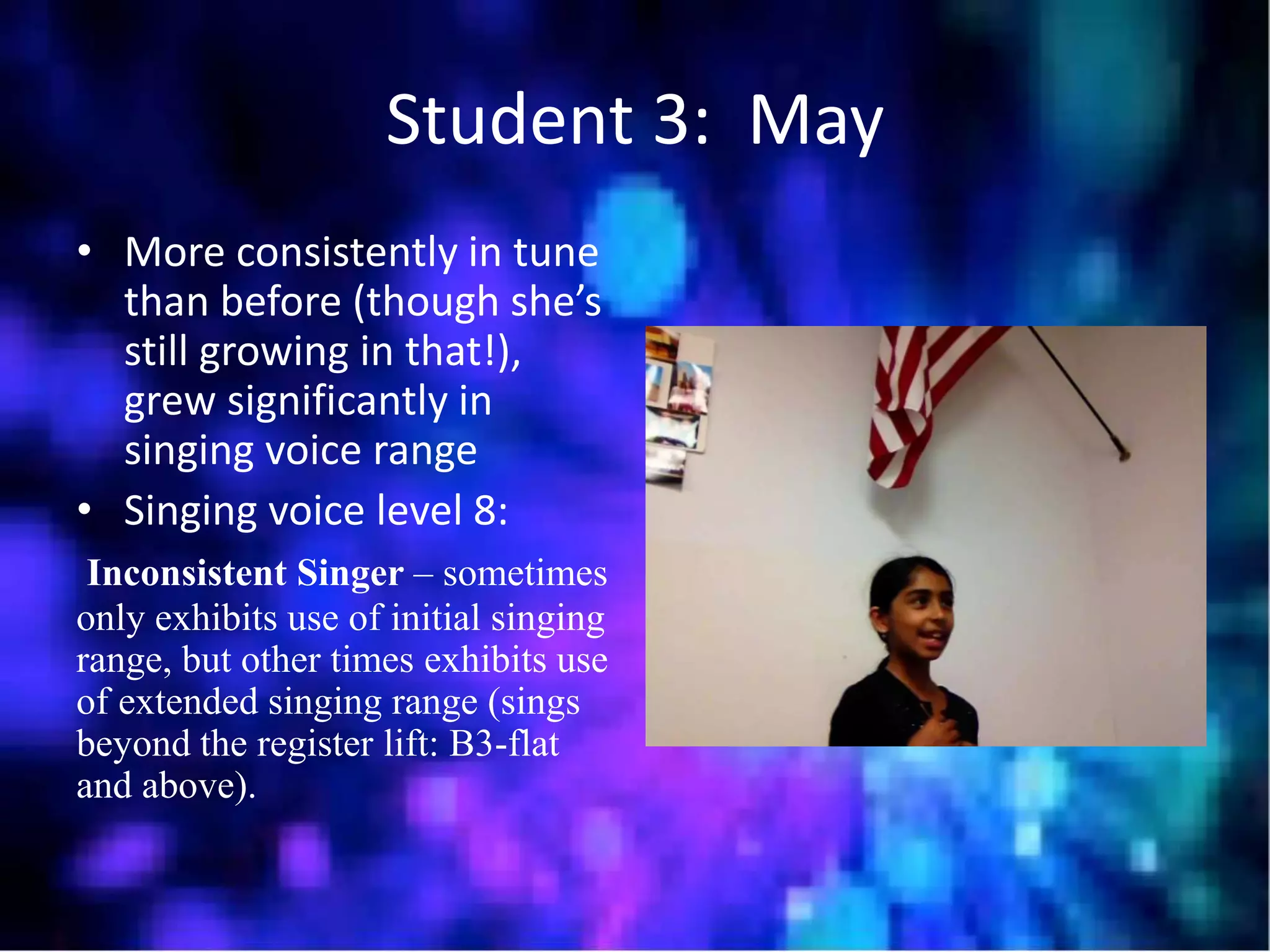 Music Student Growth Goal: 1st grade singing voice video examples! | PPTX