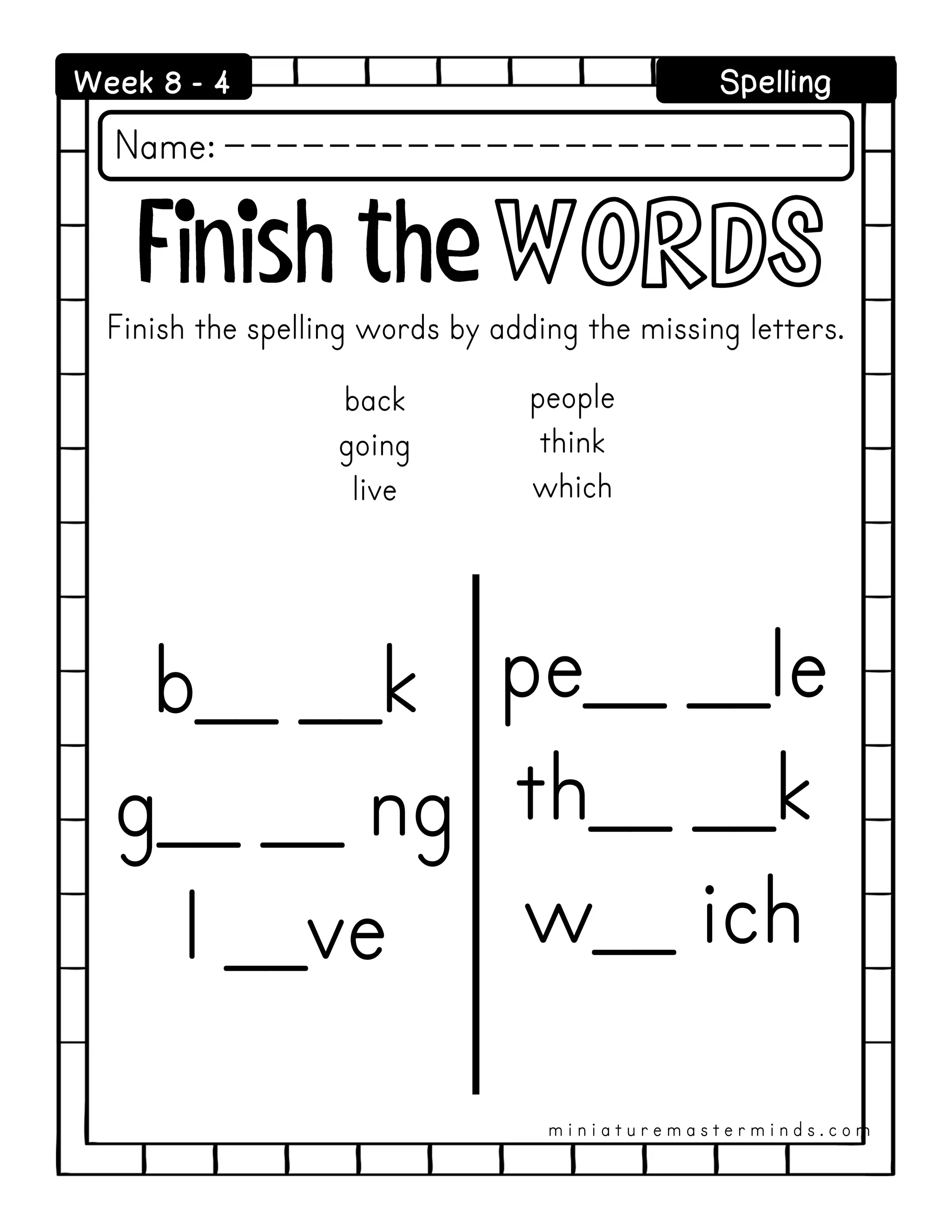 1st grade spelling | PDF