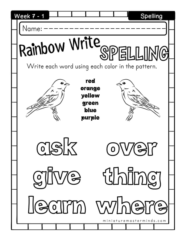 1st grade spelling | PDF