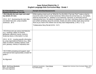 1st grade unit 2 2011 2012 | PPT