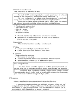 1st grading 4th grading english | PDF