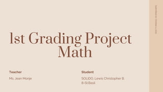 Math 8-2022-2023-1st Quarter-1st Grading | PDF