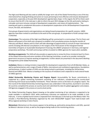 1st high level meeting of the global partnership for effective ...