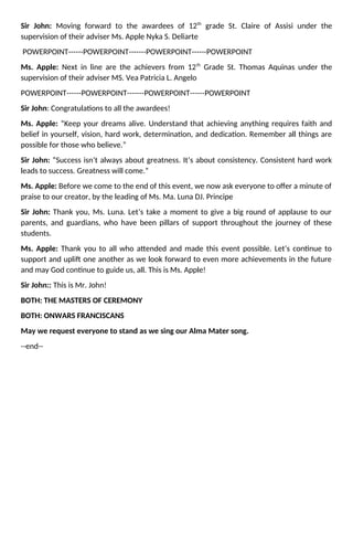 1st Honors Assembly Script SFAMS24.docx