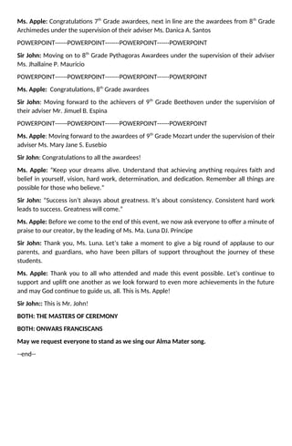 1st Honors Assembly Script SFAMS24.docx