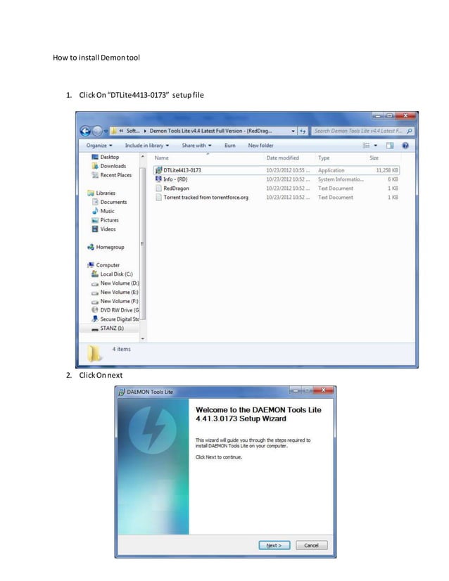 1st how to install demon tool | PDF