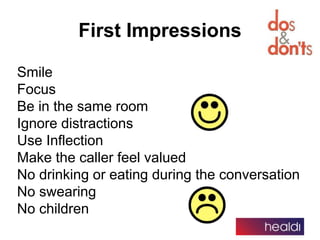 Tips to Make a Great 1st Impression on the Phone | PPTX