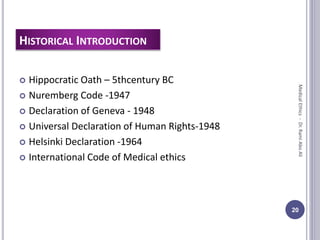 introduction to medical ethics and bioethics | PPTX